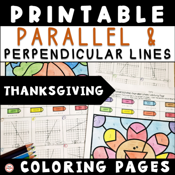 Thanksgiving Parallel & Perpendicular Lines From Graphs Coloring Page ...