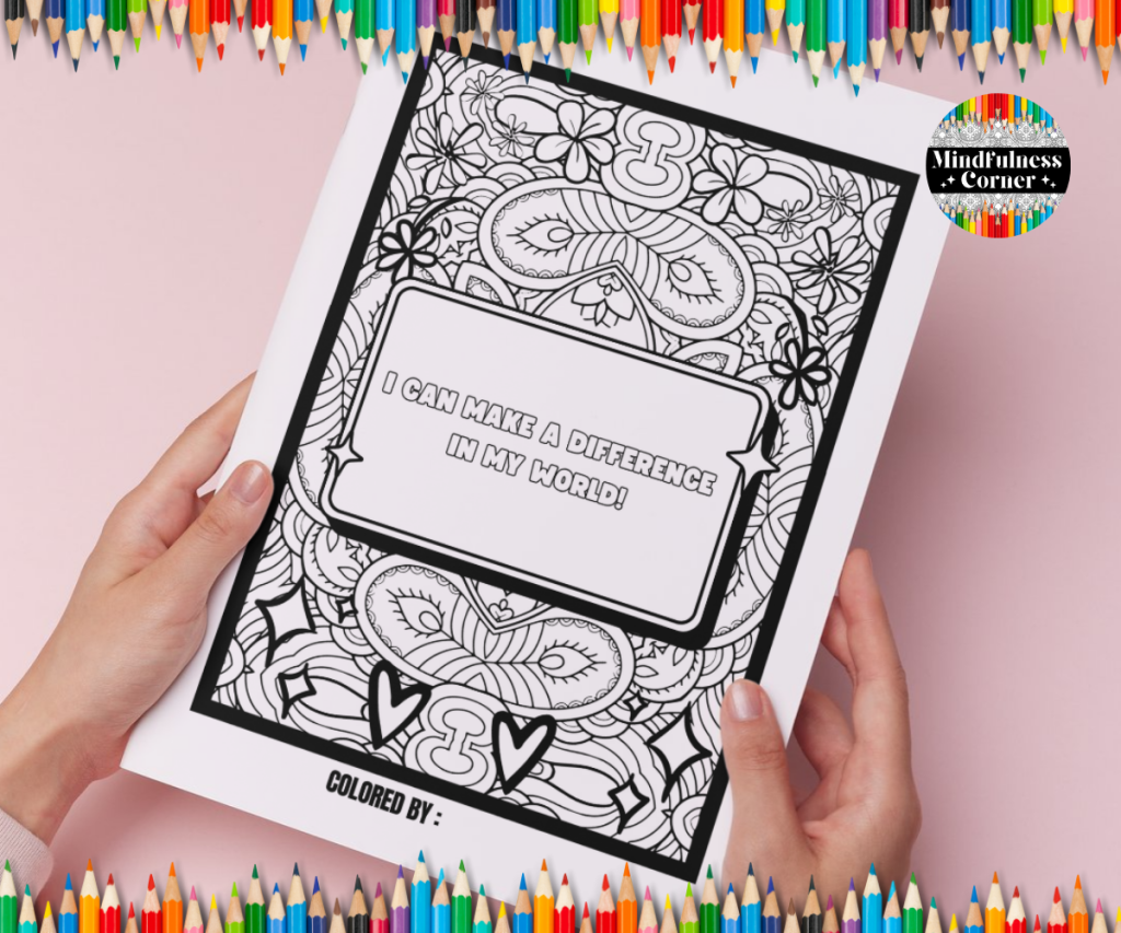 New Year 2025 Positive Affirmations & Mindset Growth Coloring Pages ...