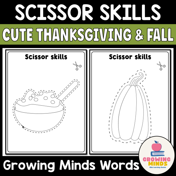 Cute Thanksgiving & Fall Scissor Skills Cutting Practice - Thanksgiving ...