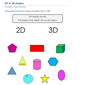 Exploring 2D vs. 3D Shapes: Hands-On Geometry Worksheets - Made By Teachers
