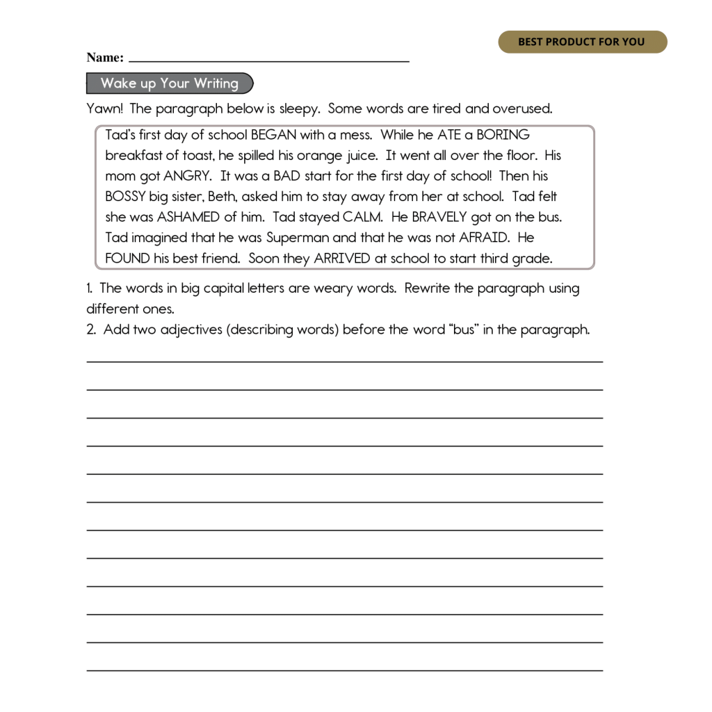 4th Grade Writing Worksheets: Mastering Purposeful Writing - Made By ...