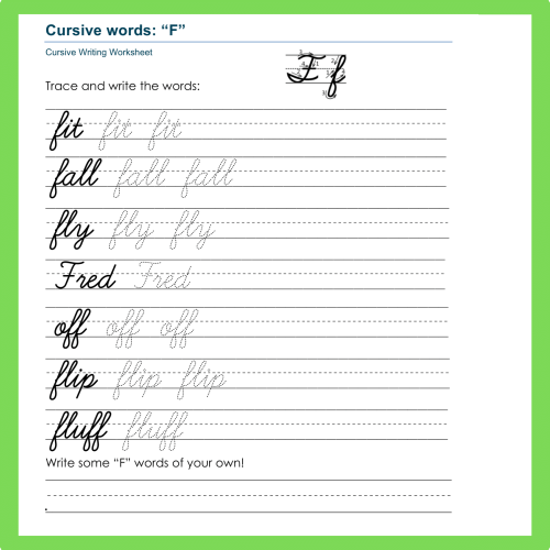 A to Z Cursive Words: Mastering Elegant Penmanship - Made By Teachers