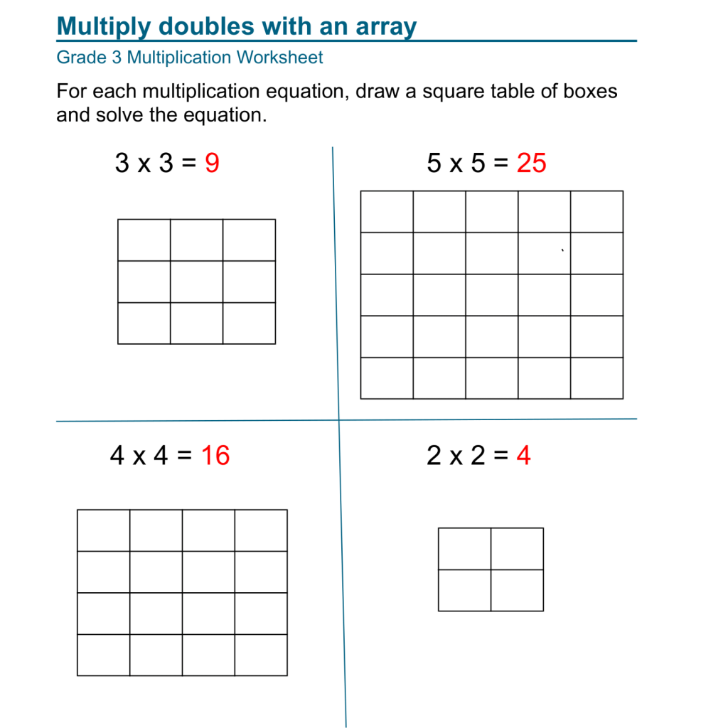 Array Mastery: Drawing Multiplication Magic Worksheets | Made By Teachers