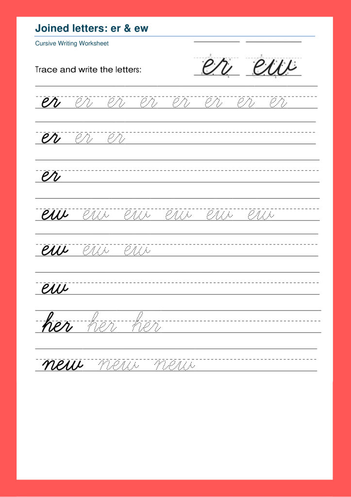 Cursive Mastery: Bottom Joins with "ai," "ch," and "kn" - Made By Teachers