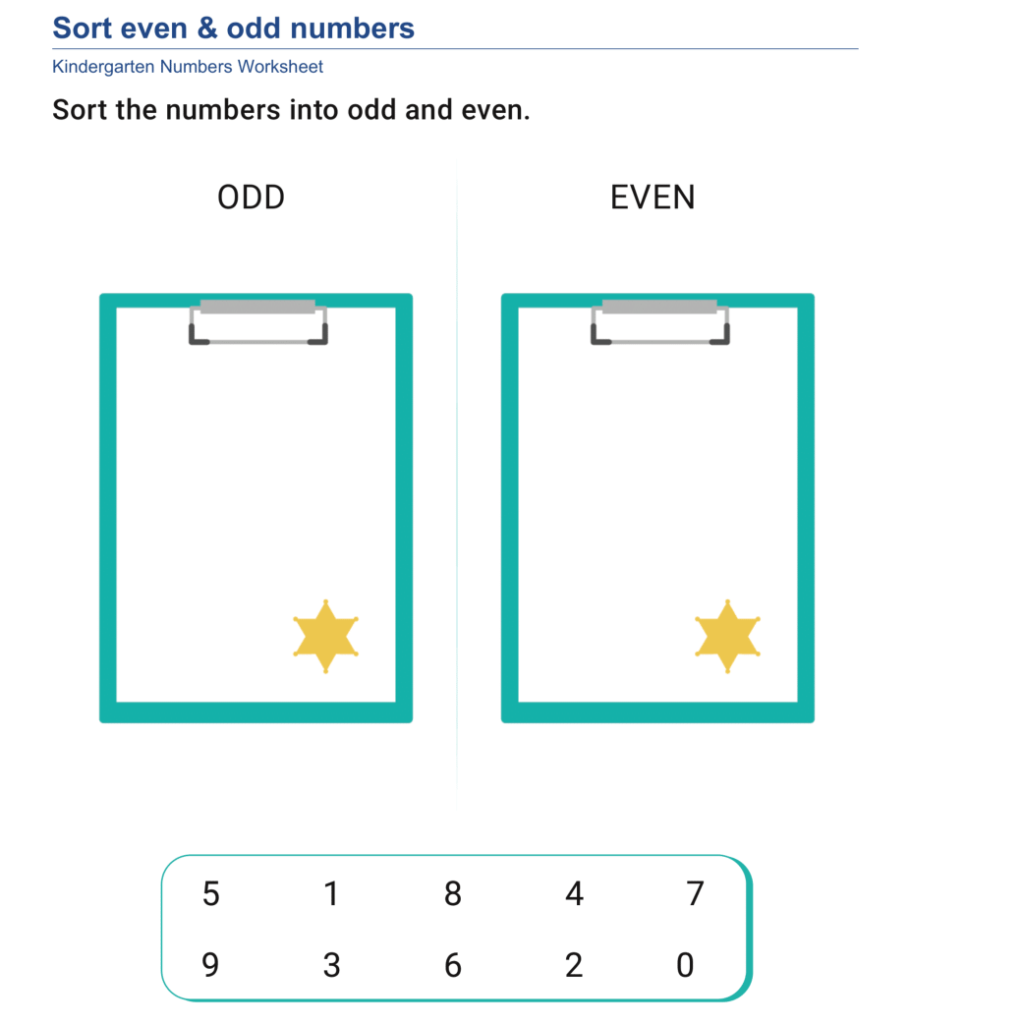 Even and Odd Numbers: Grade 1 Classification Worksheets - Made By Teachers
