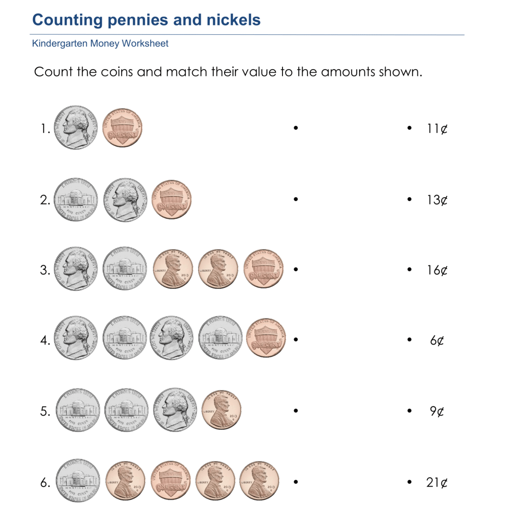 Coin Counting Adventure: Kindergarten Money Worksheets | Made By Teachers