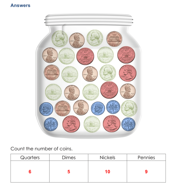 U.S. Coin Recognition: Interactive Worksheets for Counting Pennies ...