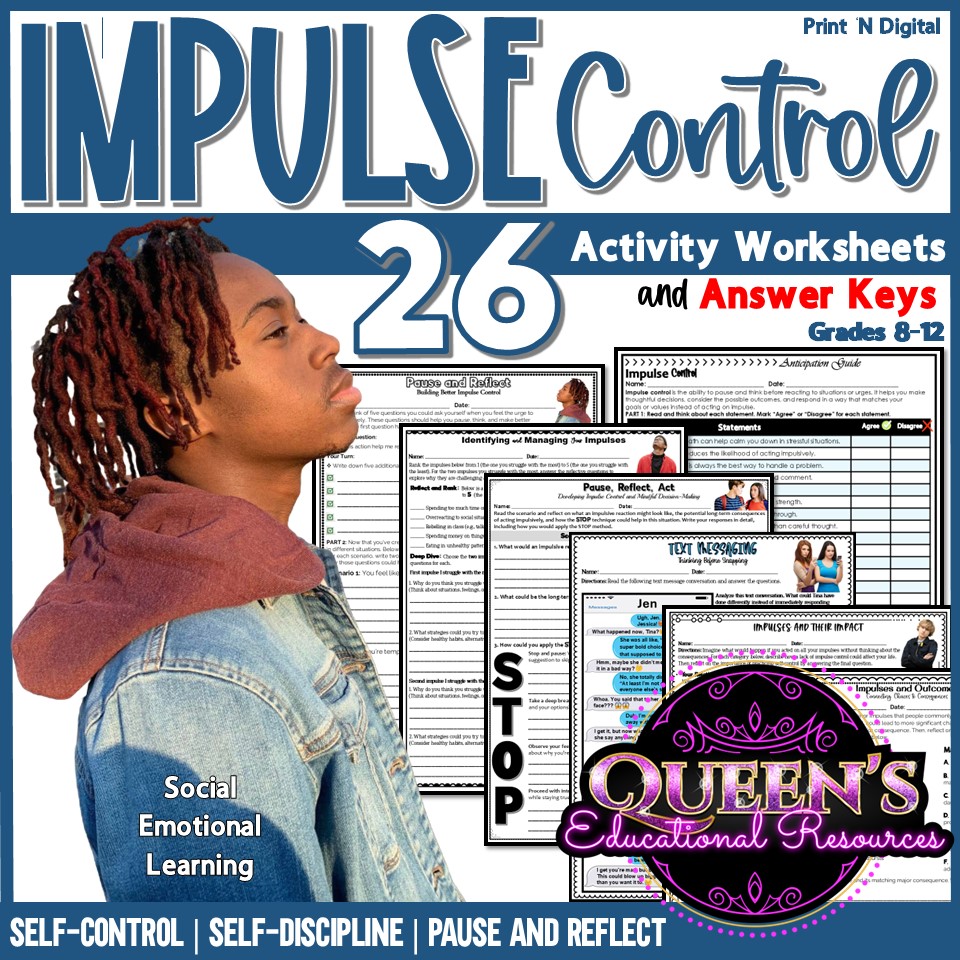 Self-Control Activities | Impulse Control Activities | Self-Discipline ...