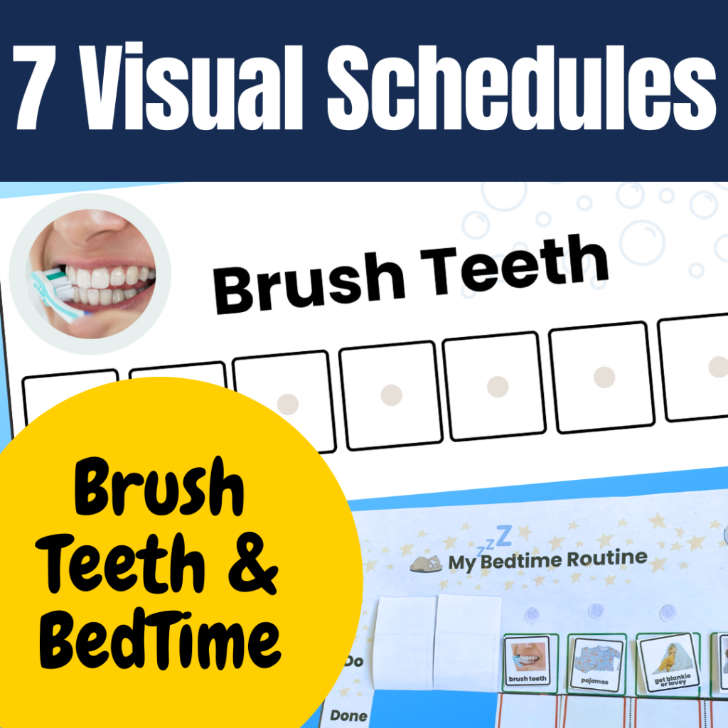 Visual Schedule Bundle for Home Bed Brushing Teeth Bathroom After ...