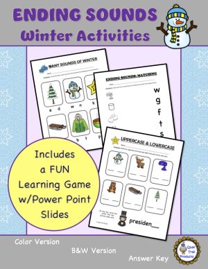 Ending Sounds Winter Worksheets and Learning Activities - Made By Teachers