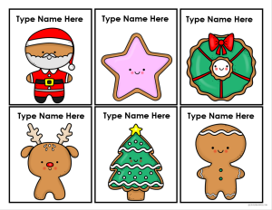 Door Decorations Bulletin Board Display Christmas Cookie Theme EDITABLE ...