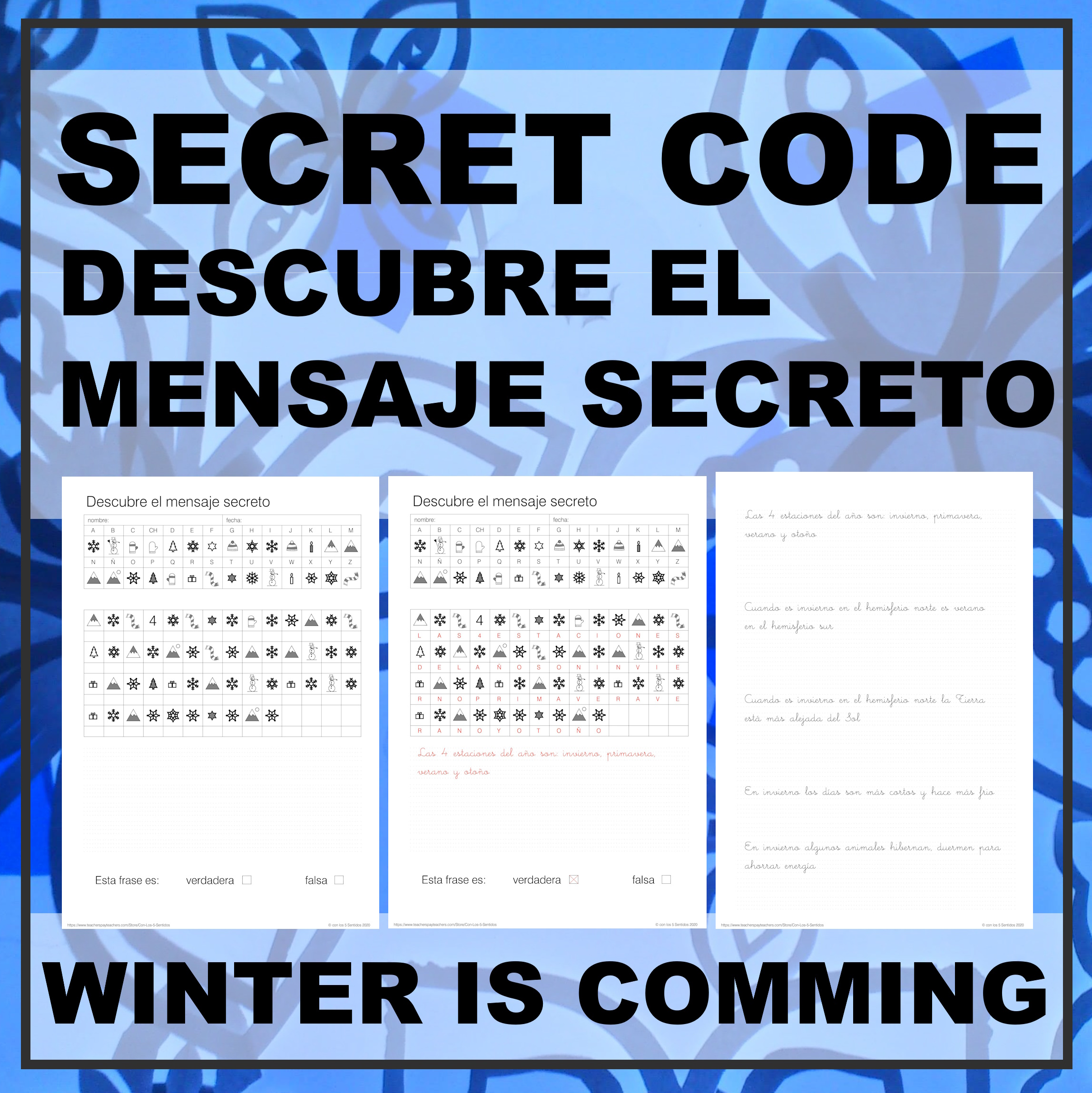 BILINGUAL WINTER Art Activities to Learn Colors in Spanish and English ...