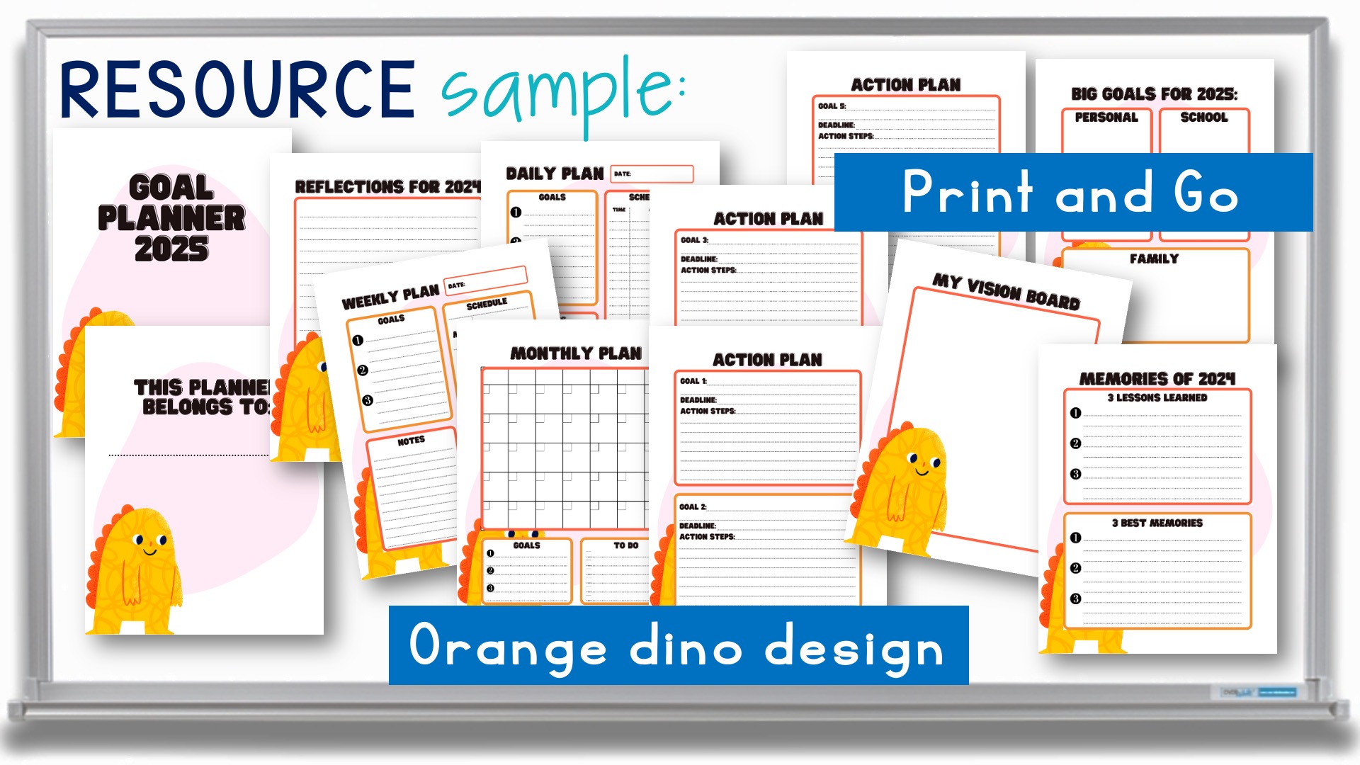 2025 Goal Planner For Kids New Years Reflection and Goals Setting ...