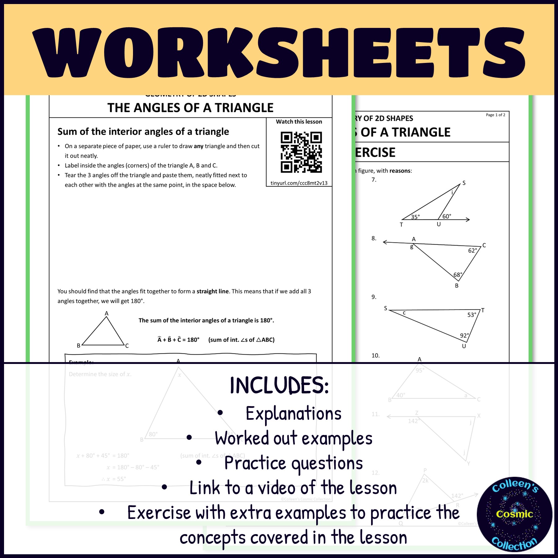 Grade 8 Maths Term 2 Geometry of 2D Shapes Section BUNDLE - CAPS - Made ...