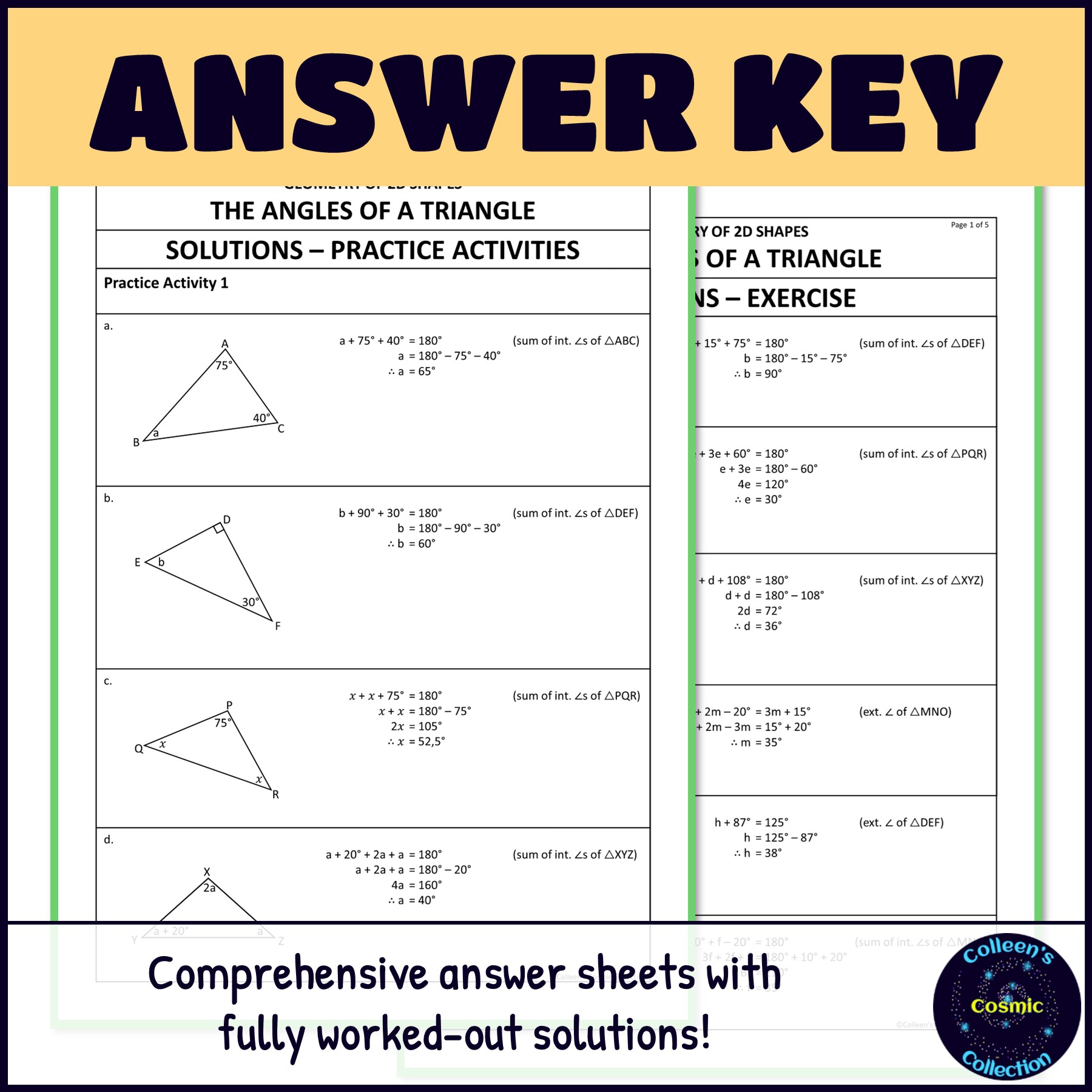 Grade 8 Maths Term 2 Geometry of 2D Shapes Section BUNDLE - CAPS - Made ...