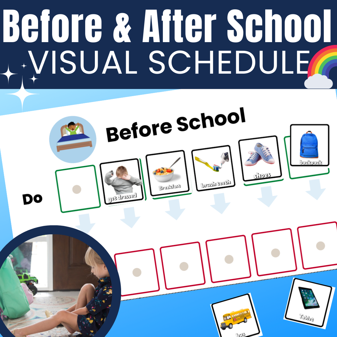 Before and After School Home Visual Schedule with Real Photos | Made By ...