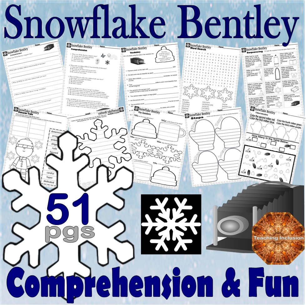 Snowflake Bentley Winter Read Aloud Book Study Companion Reading ...
