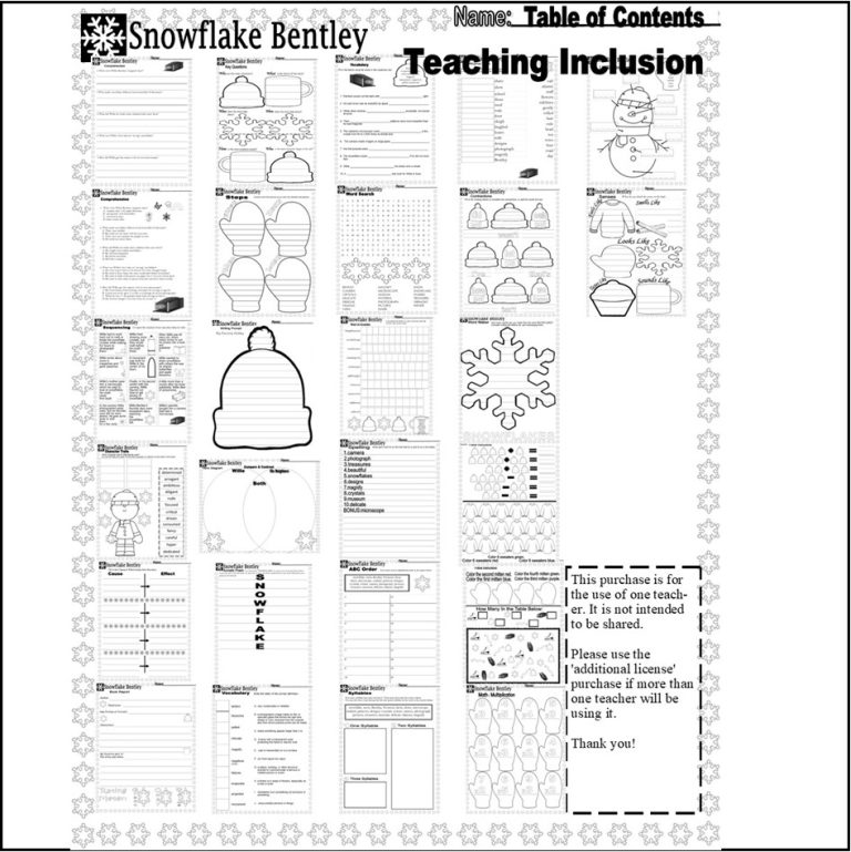 Snowflake Bentley Winter Read Aloud Book Study Companion Reading ...