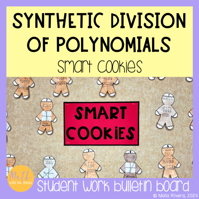 EDITABLE Synthetic Division of Polynomials Gingerbread Man Craft ...