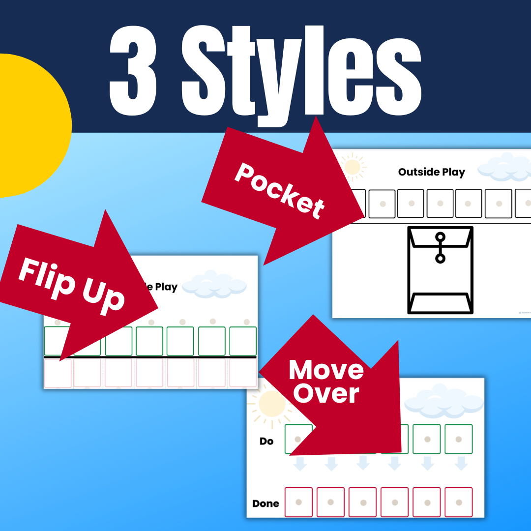 Recess Playground Autism Visual Schedule - Traditional or Flip up ...