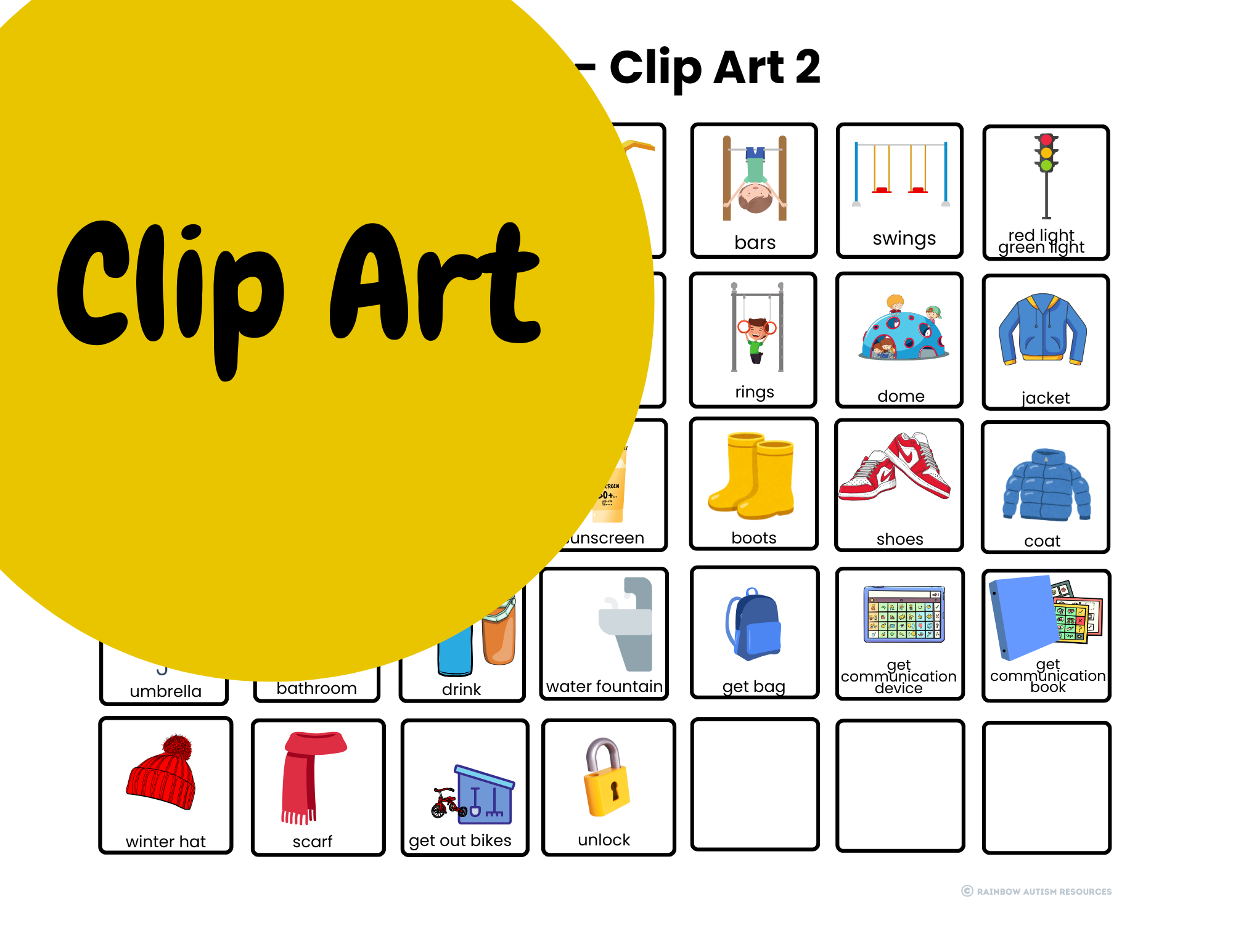 Recess Playground Autism Visual Schedule - Traditional or Flip up ...