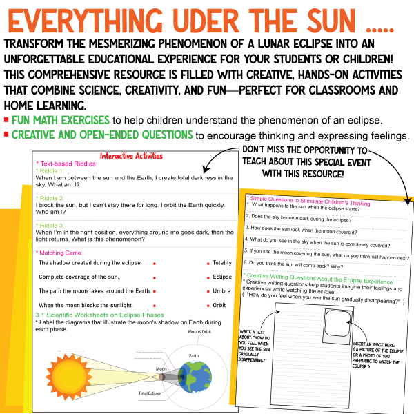Solar Eclipse 2024 Activities The Great North American Solar Eclipse ...
