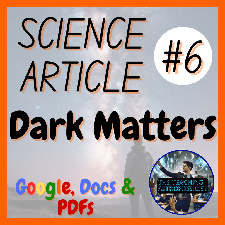 Dark Matters Science Article #6 | Literacy | HS-ESS1-2 | Digital ...