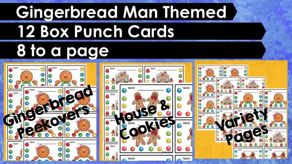 Gingerbread Man, Girl and House Punch Cards Behavior Reward | Made By ...