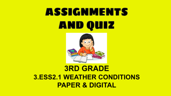 3rd Grade Science Practice Weather Conditions 3.ESS2.1 (Paper & Digital ...