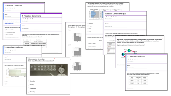 3rd Grade Science Practice Weather Conditions 3.ESS2.1 (Paper & Digital ...