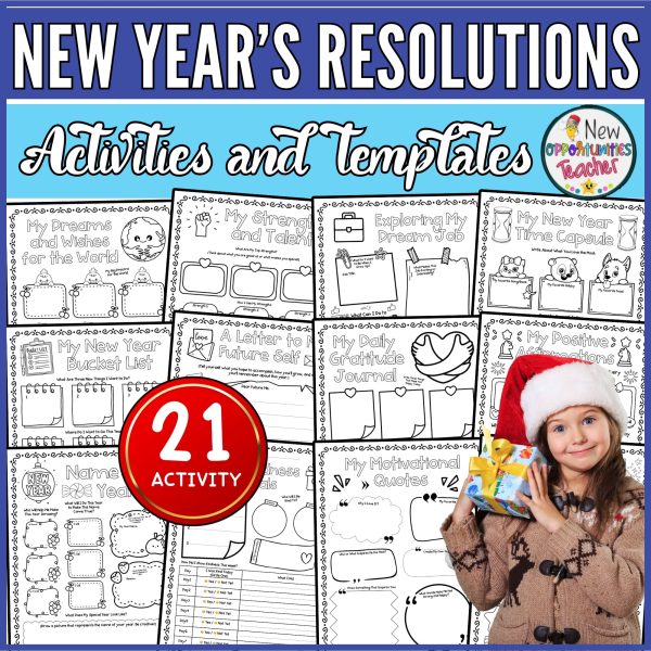 New Year’s Resolutions & Goal Setting Activity No Prep 2025 (Undated ...
