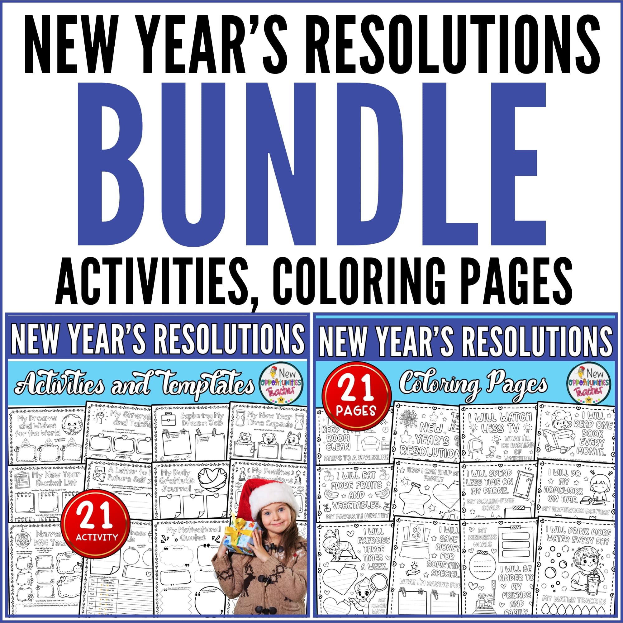 New Year’s Eve Resolutions Coloring Pages – 20 Interactive Coloring ...