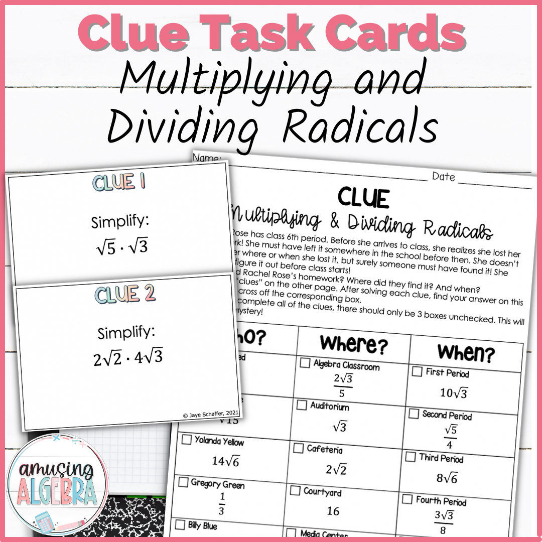 Finding Inverses of Functions Clue Mystery Activity | Made By Teachers