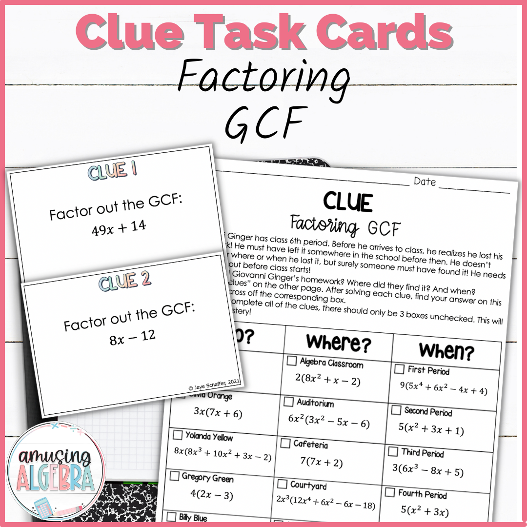 Combining Like Terms Partner Mystery Word Puzzle | Made By Teachers