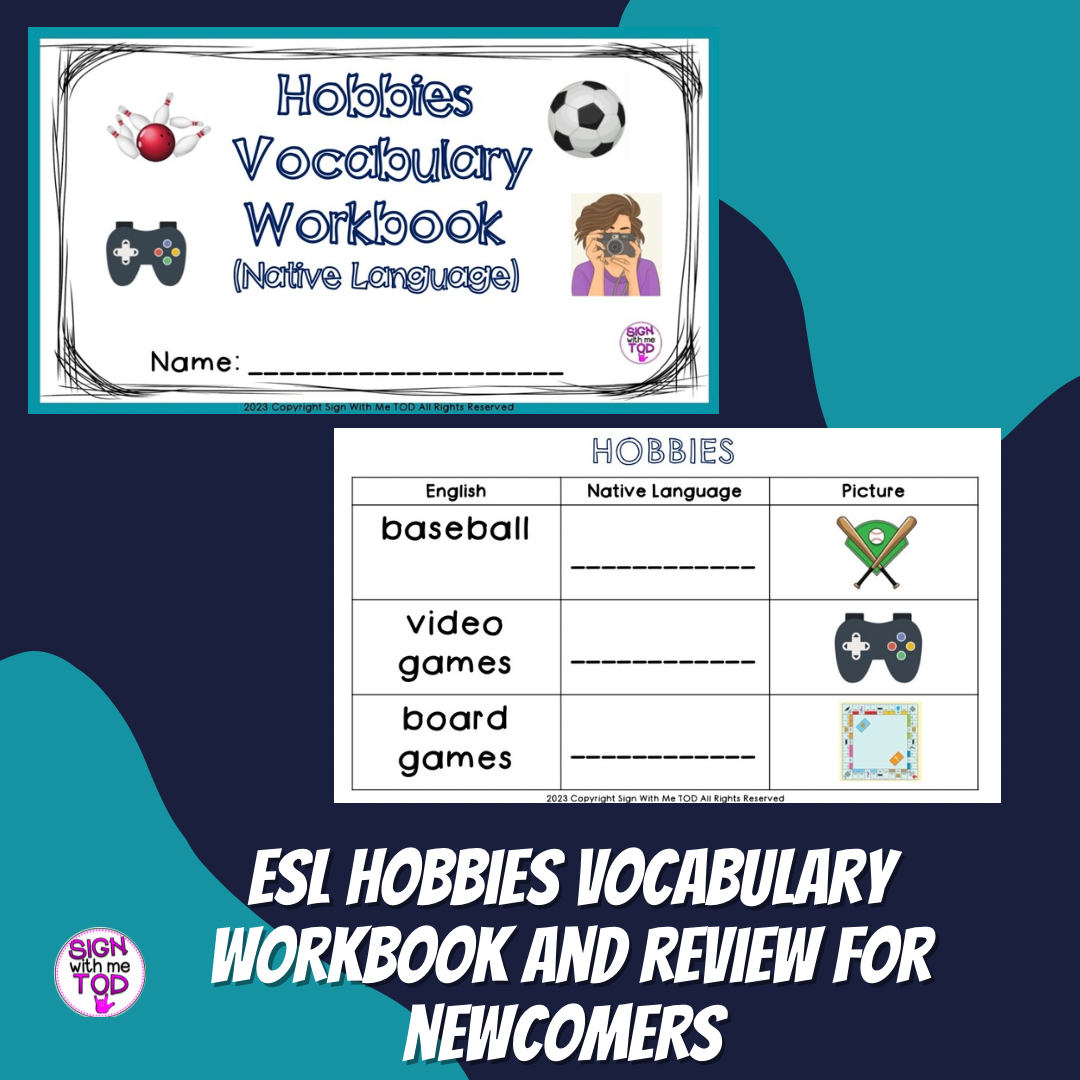 Deaf Education ASL and English Zoo Animals Sight Words Sentence ...