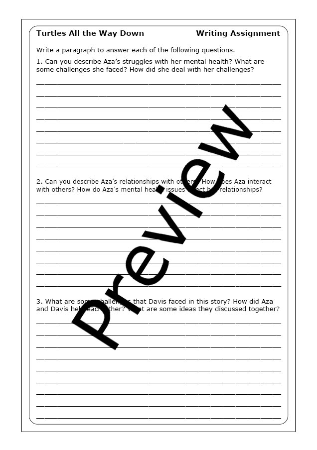 John Green "Turtles All the Way Down" worksheets - Made By Teachers