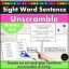 Sight Word Sentence Unscramble | Cut-and-Glue Mixed-Up Sentences for K ...