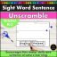 Sight Word Sentence Unscramble | Cut-and-Glue Mixed-Up Sentences for K ...