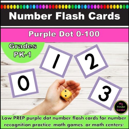Printable Number Flashcards 0-120 | Purple Polka Dot Counting Fluency ...