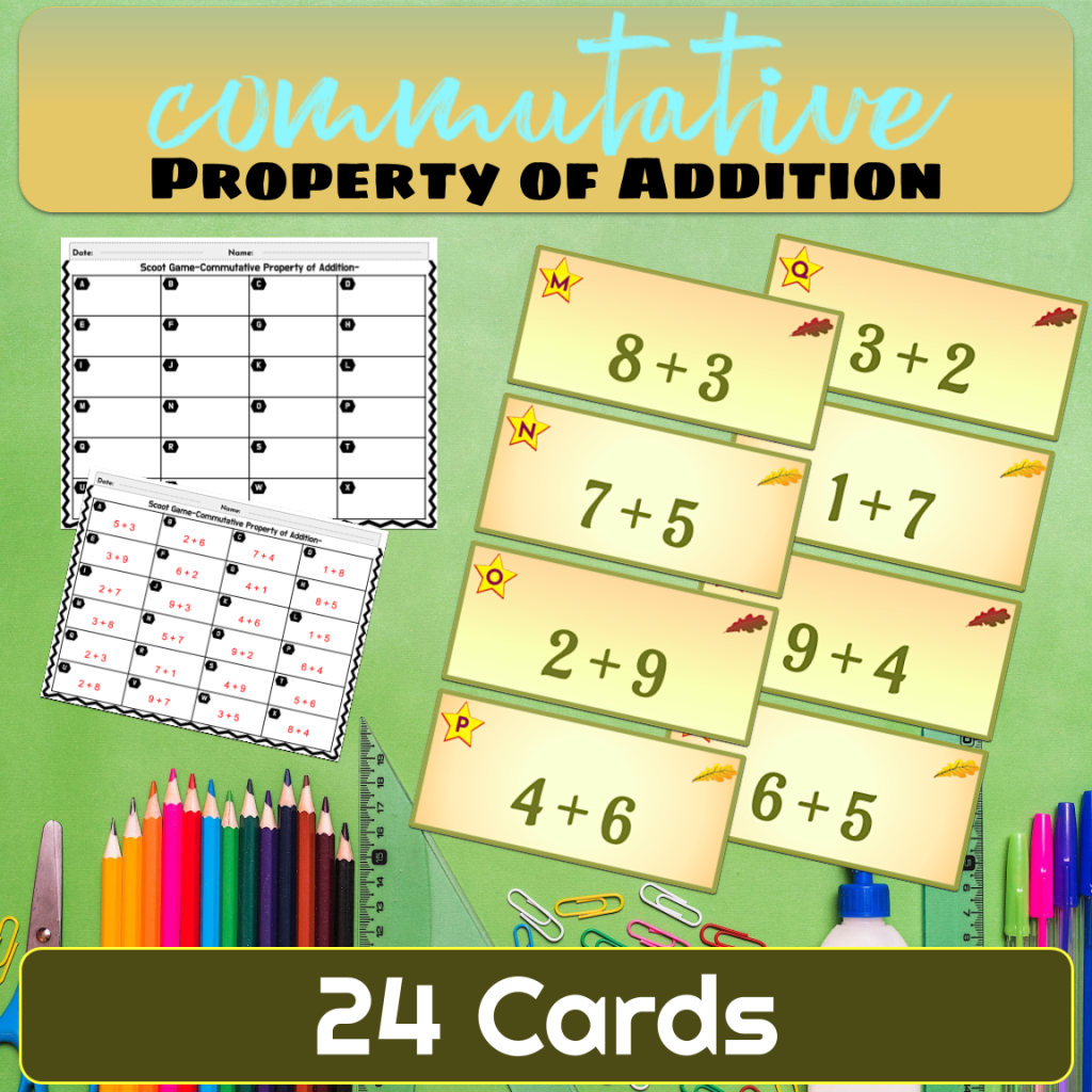 Fall Associative Commutative Identity Property of Addition Scoot Game k ...