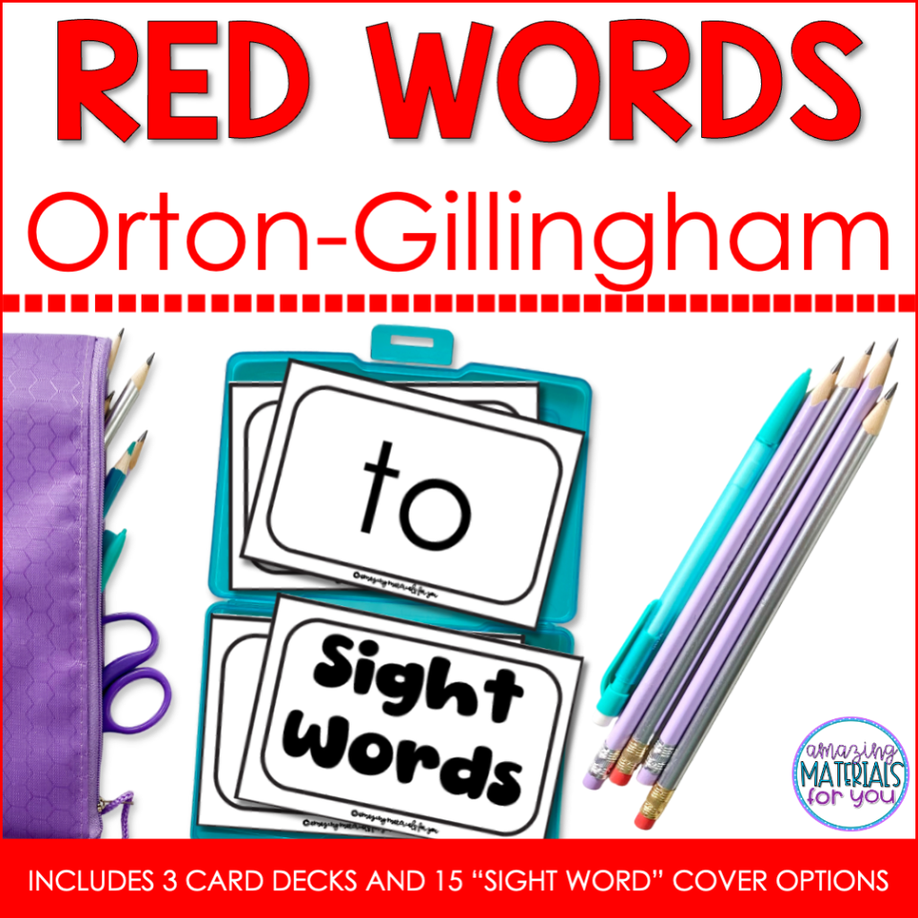 Sight Word Flash Cards Kindergarten Orton Gillingham SCIENCE OF READING ...