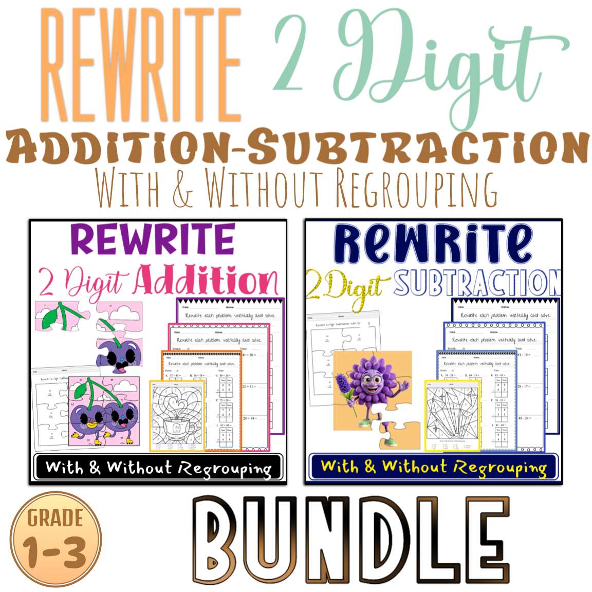 Break Apart Addends as Tens and Ones Worksheet Puzzle Color by Code - 2 ...