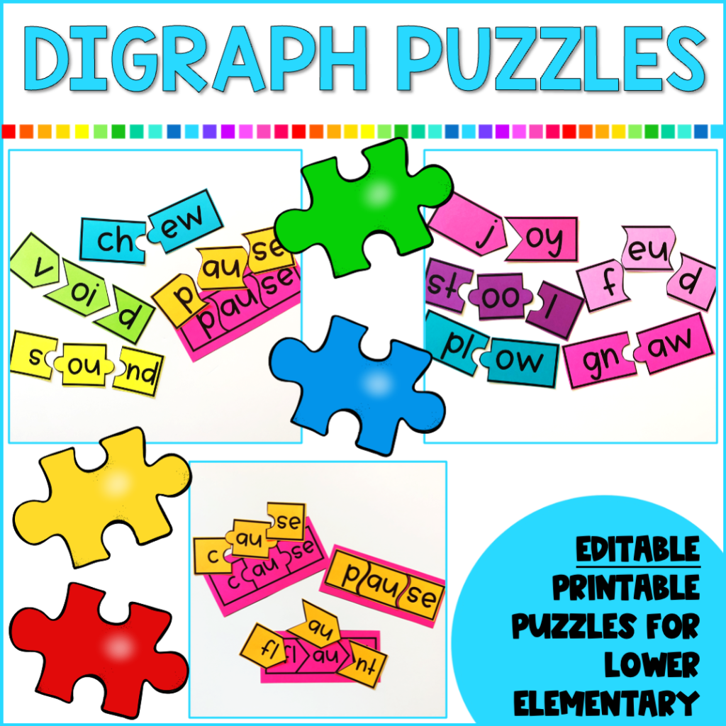 EDITABLE Digraph Puzzles BUNDLE Orton Gillingham SCIENCE OF READING ...