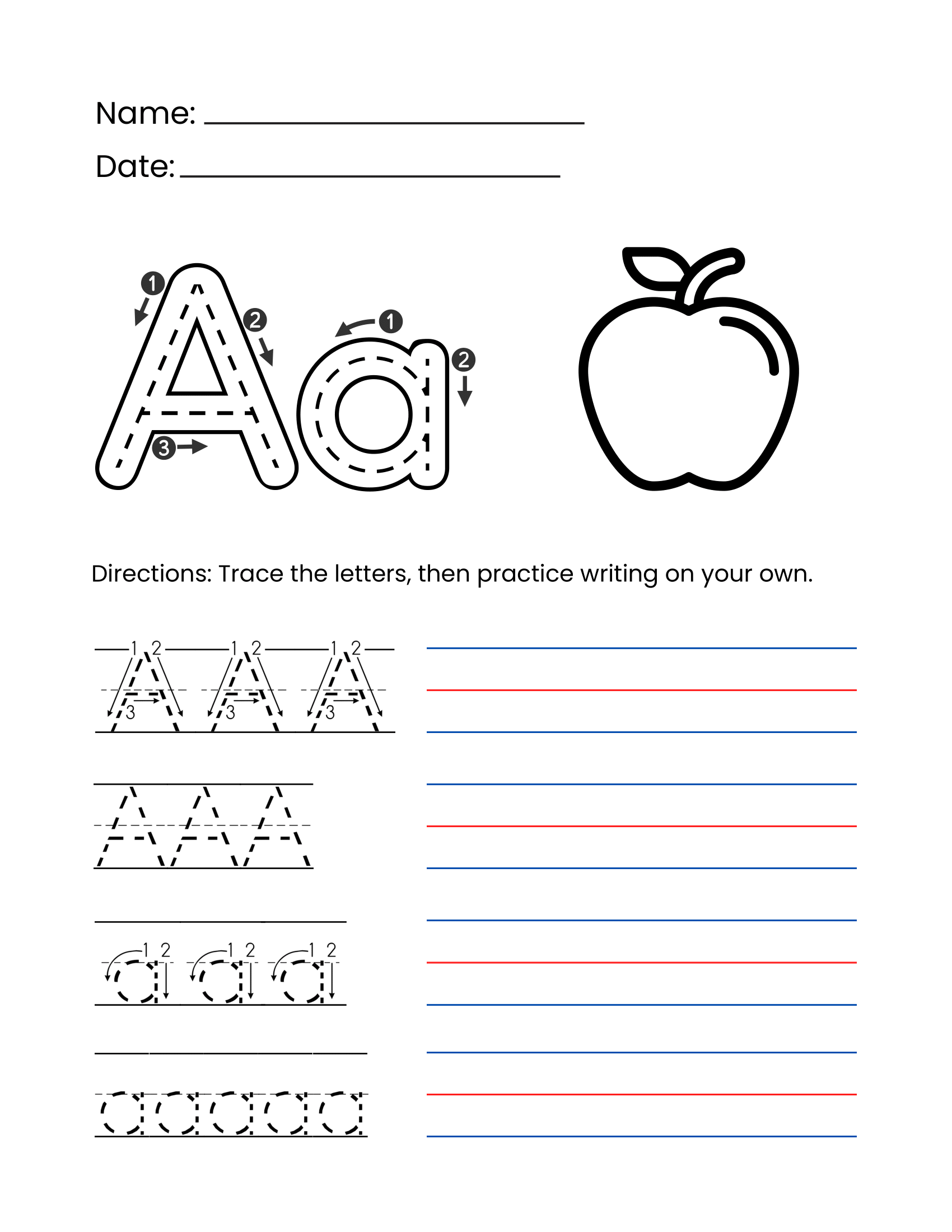 Letter A Introduction & Practice Packet | Made By Teachers