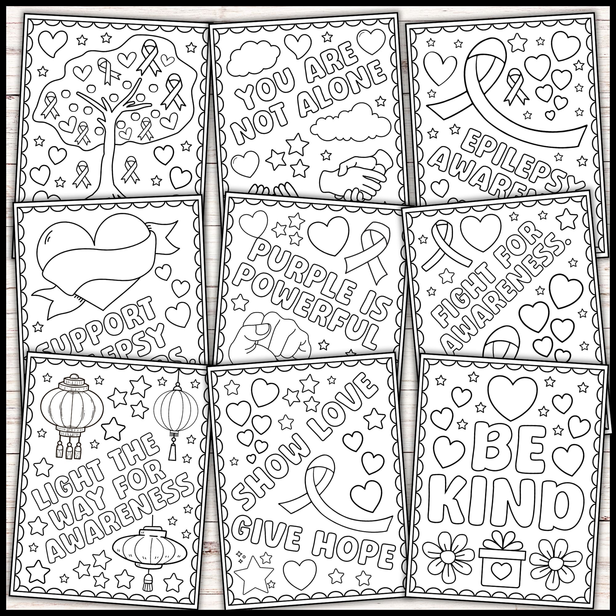 Epilepsy Awareness Day Activities Bundle | Purple Ribbon Coloring Pages ...