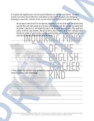 Life As We Knew It Close Reading Analysis Worksheets and Answer Keys ...