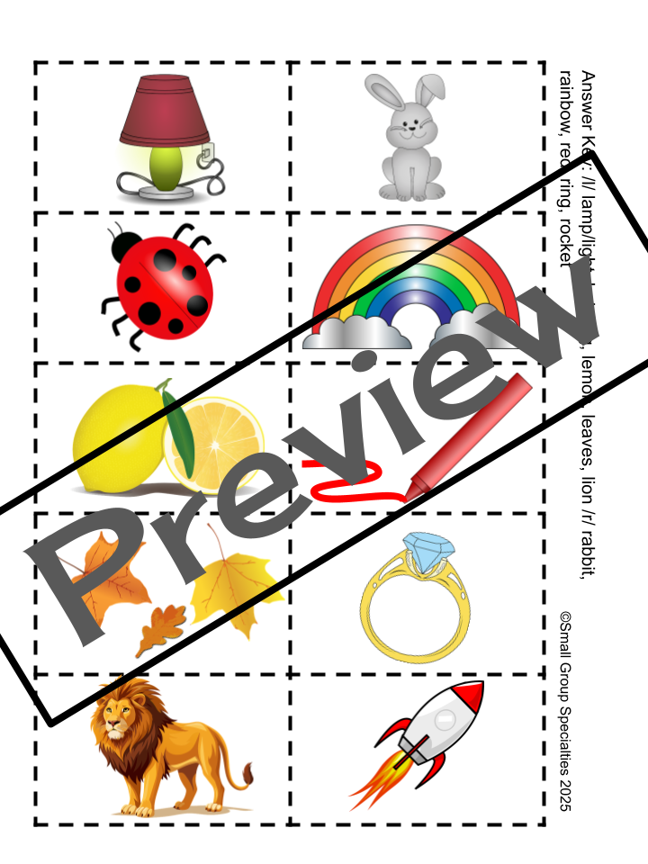 Sound Wall Picture Sorts - Liquids /l/ and /r/ | Made By Teachers
