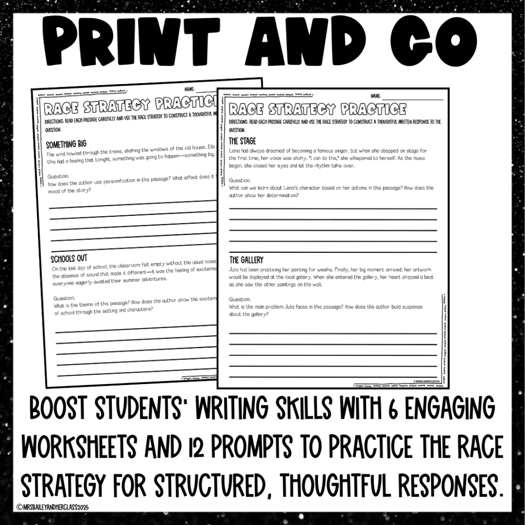 Master the RACE Strategy: Writing Response Pack for Grades 3-5 - Made ...