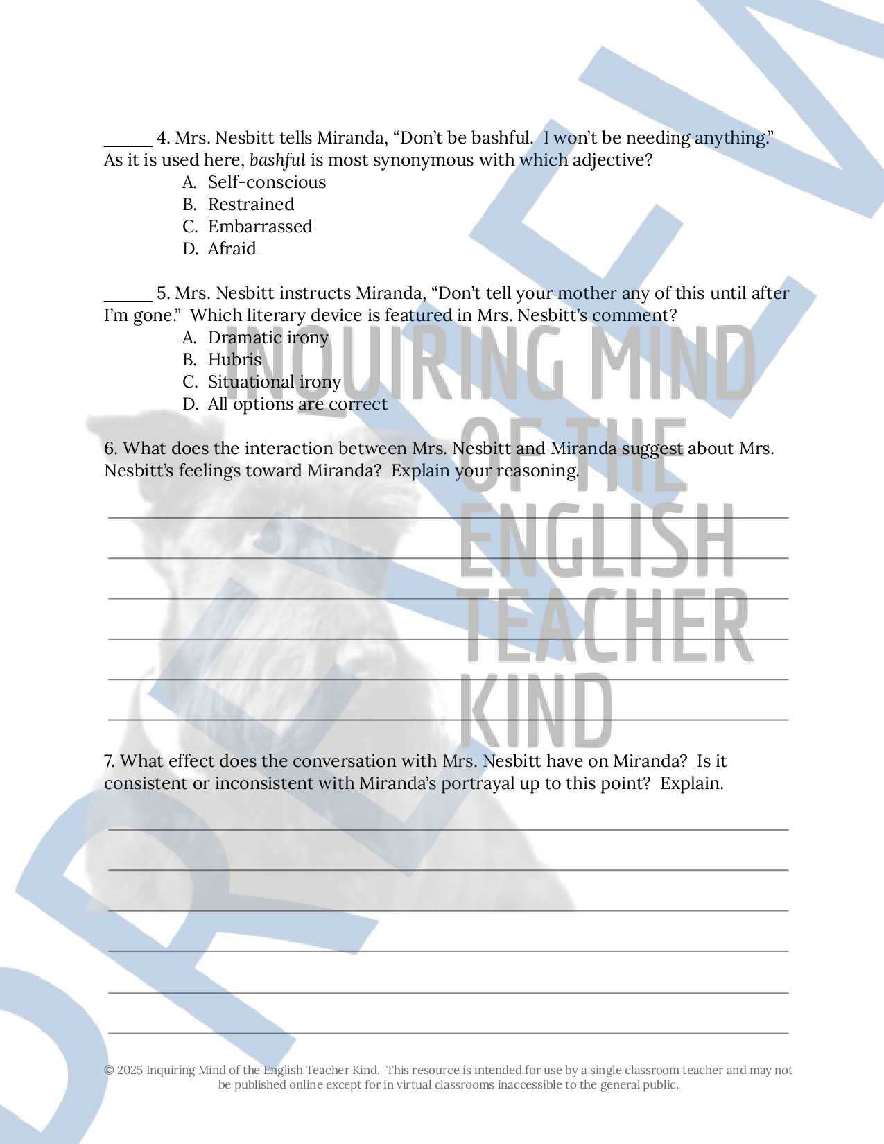 Life As We Knew It Chapters 15 through 17 Quizzes and Inference ...
