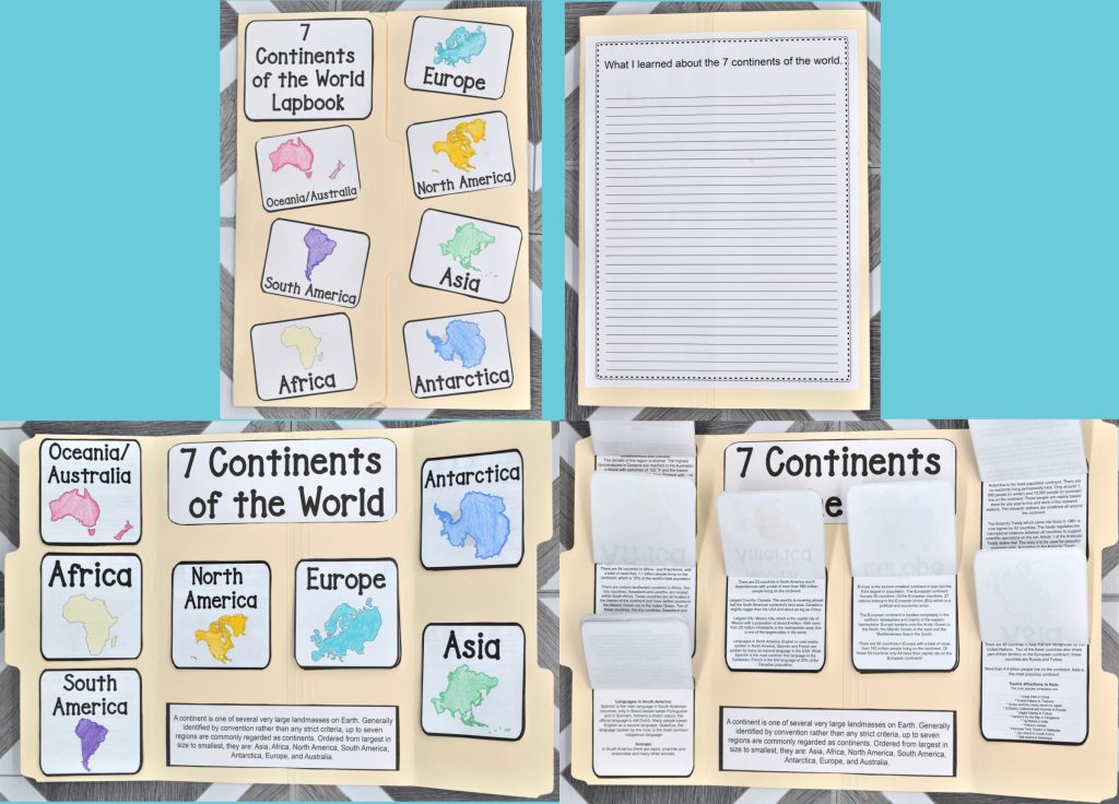 Continents Lapbook - Made By Teachers